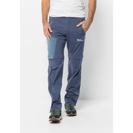 Zip-away-Hose Jack Wolfskin "GLASTAL ZIP AWAY PANTS M" Gr. 46, Normalgrößen, blau (evening, sky) Herren Hosen Zipp-Off-Hosen