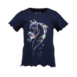 Blue Seven - T-Shirt RAINBOW PONY in blau, Gr.92