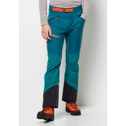 Skihose Jack Wolfskin "ALPSPITZE PANTS M" Gr. 50, Normalgrößen, blau (blue, coral) Herren Hosen Skihosen