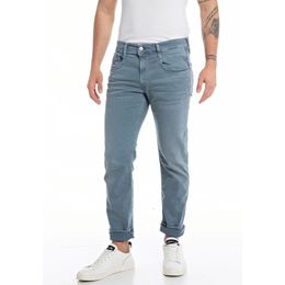 Slim-fit-Jeans Replay "Anbass" Gr. 36, Länge 32, blau (avion blue) Herren Jeans Slim Fit