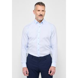 Langarmhemd Eterna "SLIM FIT" Gr. 40, Normalgrößen, blau (hellblau) Herren Hemden Langarm