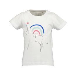 Blue Seven - T-Shirt HORSE & RAINBOW in weiß, Gr.92