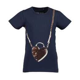 Blue Seven - T-Shirt HEART BAG mit Pailletten in blau, Gr.92