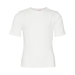 Vero Moda GIRL - T-Shirt VMHAZEL SS SCALLOP in snow white, Gr.122/128