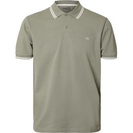 Selected Poloshirt, Kurzarm, Bio-Baumwolle, für Herren, grün, L