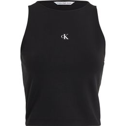 Calvin Klein Jeans Top, breite Träger. für Damen, schwarz, XL