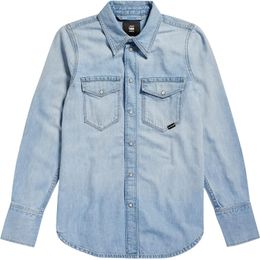 G-Star Raw Jeanshemd, Brusttaschen, Knopfleiste, für Damen, blau, XS