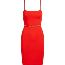Calvin Klein Jeans Sommerkleid, kurz, Spaghettiträger, für Damen, rot, S