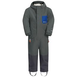 Schneeoverall Jack Wolfskin "GLEELY 2L INS OVERALL K" Gr. 128, Normalgrößen, grün (slate, green) Kinder Overalls Kinder-Outdoorbekleidung