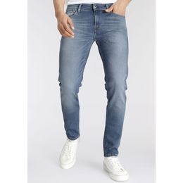 Skinny-fit-Jeans Pepe Jeans "Finsbury" Gr. 32, Länge 34, blau (medium blue) Herren Jeans Skinny-Jeans