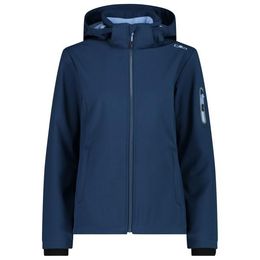 CMP - Women's Softshell Jacket Zip Hood - Softshelljacke Gr 36 blau