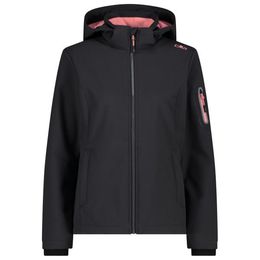 CMP - Women's Softshell Jacket Zip Hood - Softshelljacke Gr 34 schwarz