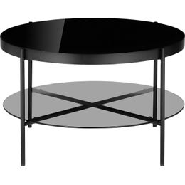 Inosign Couchtisch Glenda, Modernes Design, Ablageboden, schwarz