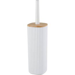 Wenko WC-Garnitur Rotello, weiß, mit geschlosssener Form, braun|weiß
