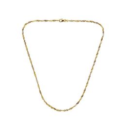 Firetti Collier Schmuck Geschenk Gold 585 Halsschmuck Halskette Goldkette Singapur, Made in Germany, gelb|goldfarben|weiß