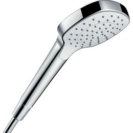 Hansgrohe Handbrause Croma E, 11cm, 1 Strahlart wassersparend 9 l/min Weiß/chrom, weiß