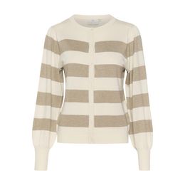 Kaffe Strickjacke 'Lizza' Damen Gr&ouml;&szlig;e L sand / dunkelbeige