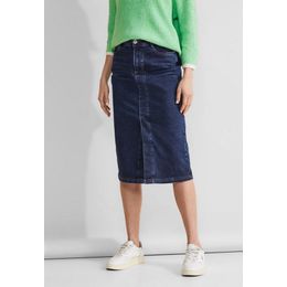 Street One Jeansrock High Waist, blau