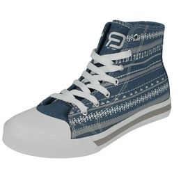 Red by EMP Sneaker with Graphic Ornaments Sneaker high blau grau weiß in EU37