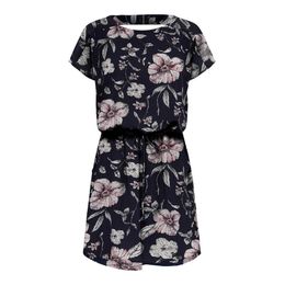 Only Kleid 'Mariana Myrina' Damen Größe 38 navy / rosa / weiß Winterkleid