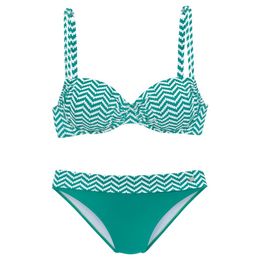 JETTE Bikini Damen Gr&ouml;&szlig;e S grau / wei&szlig;