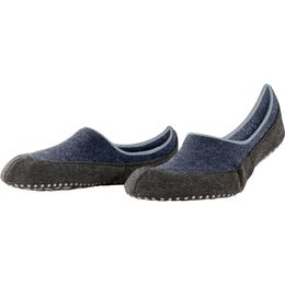 Falke Cosyshoe Haus-Slipper, Merinowolle, rutschhemmend, für Herren, blau, 45/46