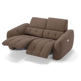 Sofanella Stoff Couch 2-Sitzer CEPRANO Relax Sofa - Braun