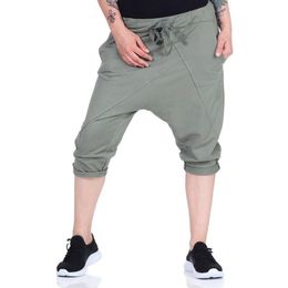 CLEO STYLE Jogginghose Bermuda 107 Oliv