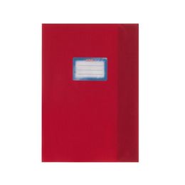 Herlitz Schulheft Herlitz Heftumschlag / Hefthülle DIN A4 / Baststruktur / Farbe: rot