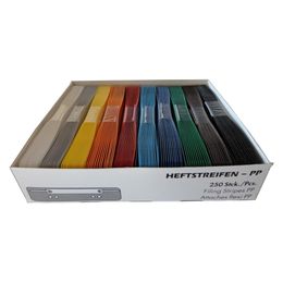 Loer & Schäfer Abheftstreifen 250 (10x 25) Heftstreifen PP / 10 verschiedene Farben