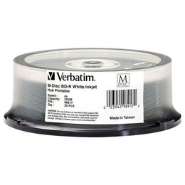 Verbatim Blu-ray-Rohling M-DISC BD-R 25GB/1-4x Cakebox (25 Disc