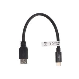goobay USB-C Stecker auf USB A Buchse mit Kabel schwarz 20cm Akku-Ladestation