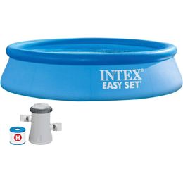 Intex Pool Intex 28118 Schwimmbad Pool Easy Ø 305 x 61 cm mit Filter-Pumpe (1-tlg)
