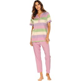 Comtessa Pyjama Damen-Schlafanzug Single-Jersey Streifen