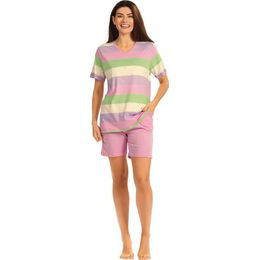 Comtessa Pyjama Damen-Shorty Single-Jersey Streifen