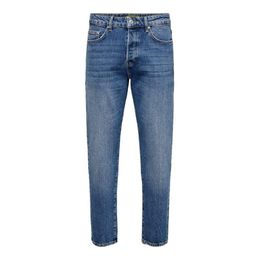 Only & Sons ONLY & SONS Regular-fit-Jeans Regular Fit Denim Jeans Hose 5-Pocket Style Verkürzt 7119 in Blau