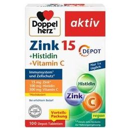 Queisser Doppelherz Zink 15 mg+Histidin+Vit.C Depot aktiv 100 St