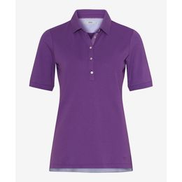 Brax Damen Poloshirt Style CLEO, Violett, Gr. 34