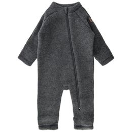 Mikk-line - Wolloverall BABY SUIT in melange anthracite, Gr.98