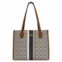 L.Credi Melina Shopper Tasche 35 cm beige multi