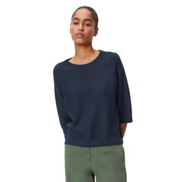 Marc O'Polo Rundhalspullover MARC O'POLO DENIM Gr. S, blau (navy teal) Damen Pullover Rundhalspullover