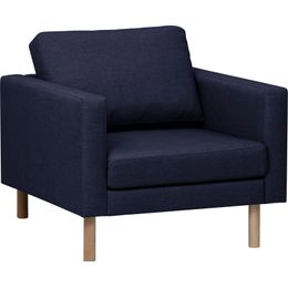 Sessel GEPADE Gr. Flachgewebe, B/H/T: 85 cm x 80 cm x 87 cm, blau (navy) Einzelsessel Lounge-Sessel Lounge-Gartenmöbel Sessel