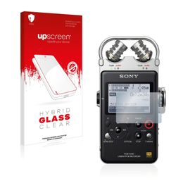 upscreen Displayschutzglas Schutzglas für Sony PCM D100, Schutzfolie Display Schutz Glas Folie klar, weiß