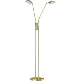 Fischer und Honsel LED Stehlampe FISCHER & HONSEL "Pool TW" Lampen Gr. Ø 32 cm Höhe: 160 cm, grau (messingfarben) LED Bogenlampe Bogenlampen