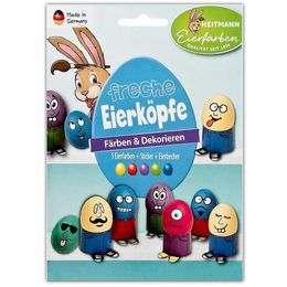 BRAUNS HEITMANN Osterei HEITMANN Eierfarben 5 Stück Freche Eierköpfe