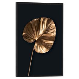 Reinders! Wandbild SIMPLONA, Schwarz, Goldgelb, 20 x 30 cm, Palmblatt (1 St), Big Palm, gelb|schwarz