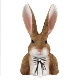 colourliving Osterhase Osterhasen Büste Hasen Figur Hase "Theo seriös" große Osterhasen Deko (1 St), handbemalt, detailgetreu