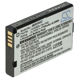 vhbw passend für Reely GT4 EVO Gamepad (1700 mAh, 3,7 V, Li-Ion) Akku Li-Ion 1700 mAh, schwarz