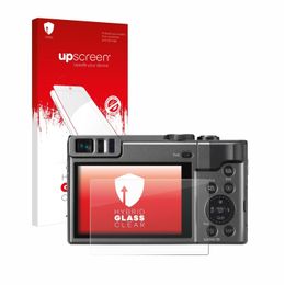 upscreen Displayschutzglas Schutzglas für Panasonic Lumix DC-TZ90, Schutzfolie Display Schutz Glas Folie klar, weiß