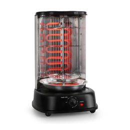 ONECONCEPT Kebap Master Vertikalgrill 1800W Schwarz inkl. Spieß Set Schwarz